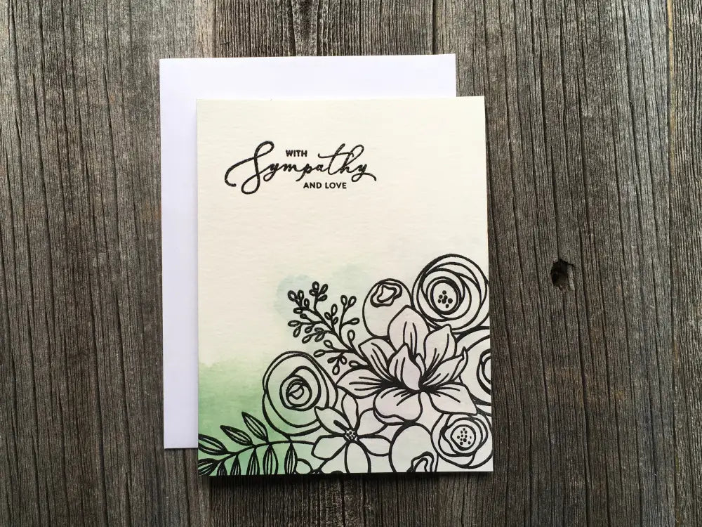 Handmade Sympathy Card, Hand Painted Watercolor Flowers – Siena Arts