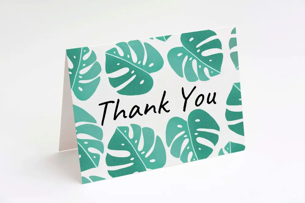 Thank You Card, Tropical Leaves – Siena Arts